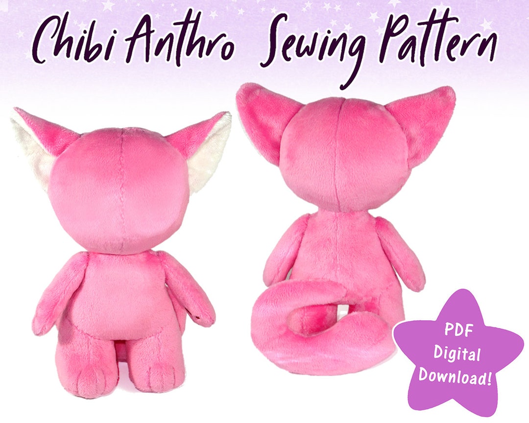 PDF Sewing Pattern- Chibi Anthro Plush - Etsy