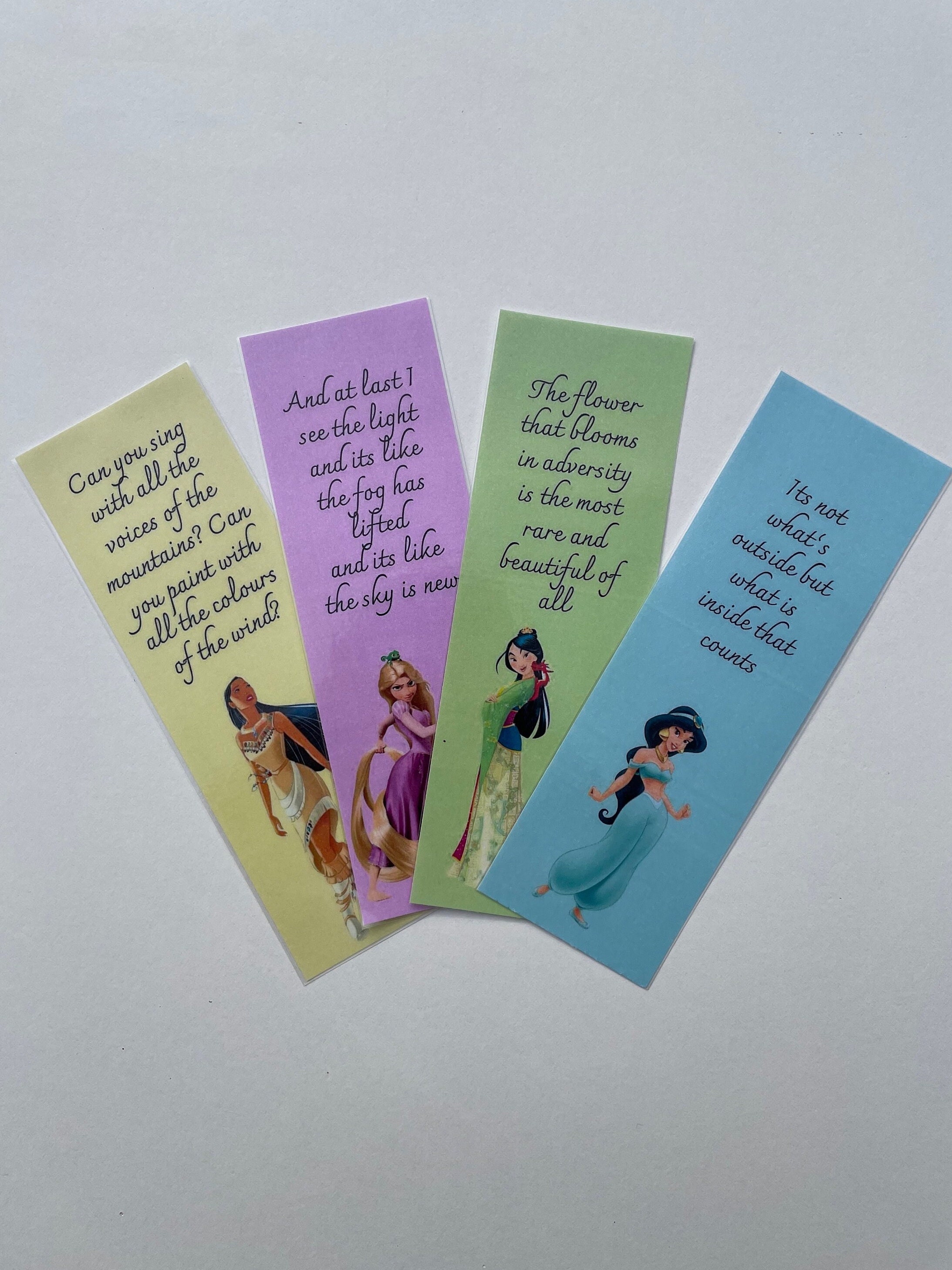Disney Princess Bookmarks Bookmarks for Kids - Etsy