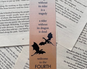 Fourth Wing Bookmark - Original - Etsy