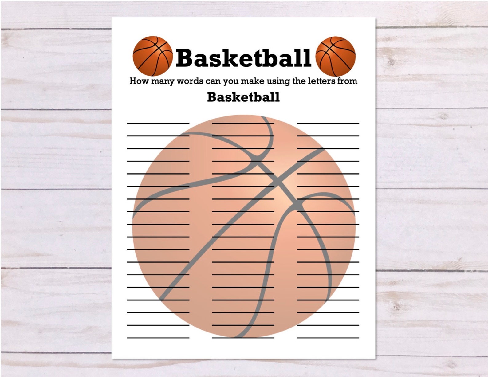 Set of 3 Basketball Games, Word Search, Word Scramble, Anagram ...