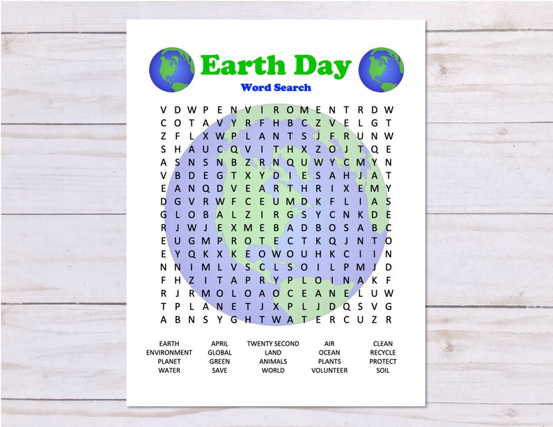 Set of 3 Earth Day Word Games Word Search, Word Scramble, Anagram ...