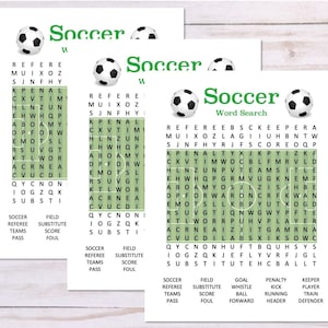 Set of 3 Soccer Games, Word Search, Word Scramble, Anagram, Soccer ...