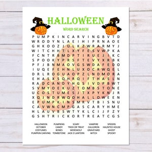 Set of 4 Halloween Games, Word Search, Word Scramble, Anagram, A-Z Game ...