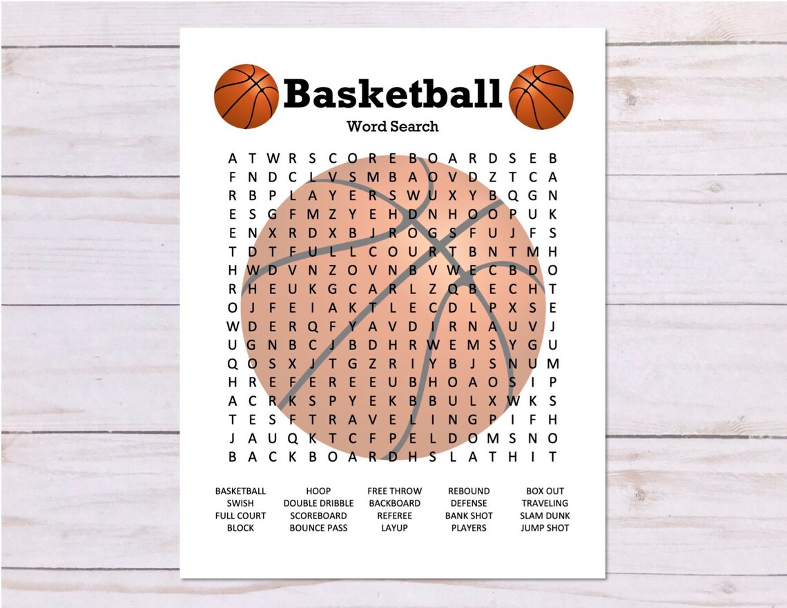 Set of 3 Basketball Games, Word Search, Word Scramble, Anagram ...