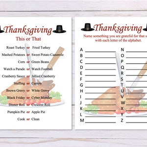 12 Thanksgiving Games, Word Search, Word Scramble, Anagram, Scavenger ...