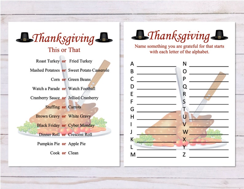 12 Thanksgiving Games, Word Search, Word Scramble, Anagram, Scavenger ...