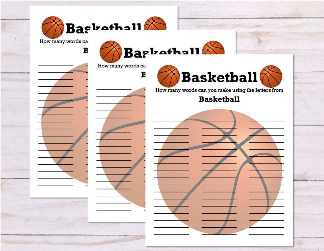 Set of 3 Basketball Games, Word Search, Word Scramble, Anagram ...