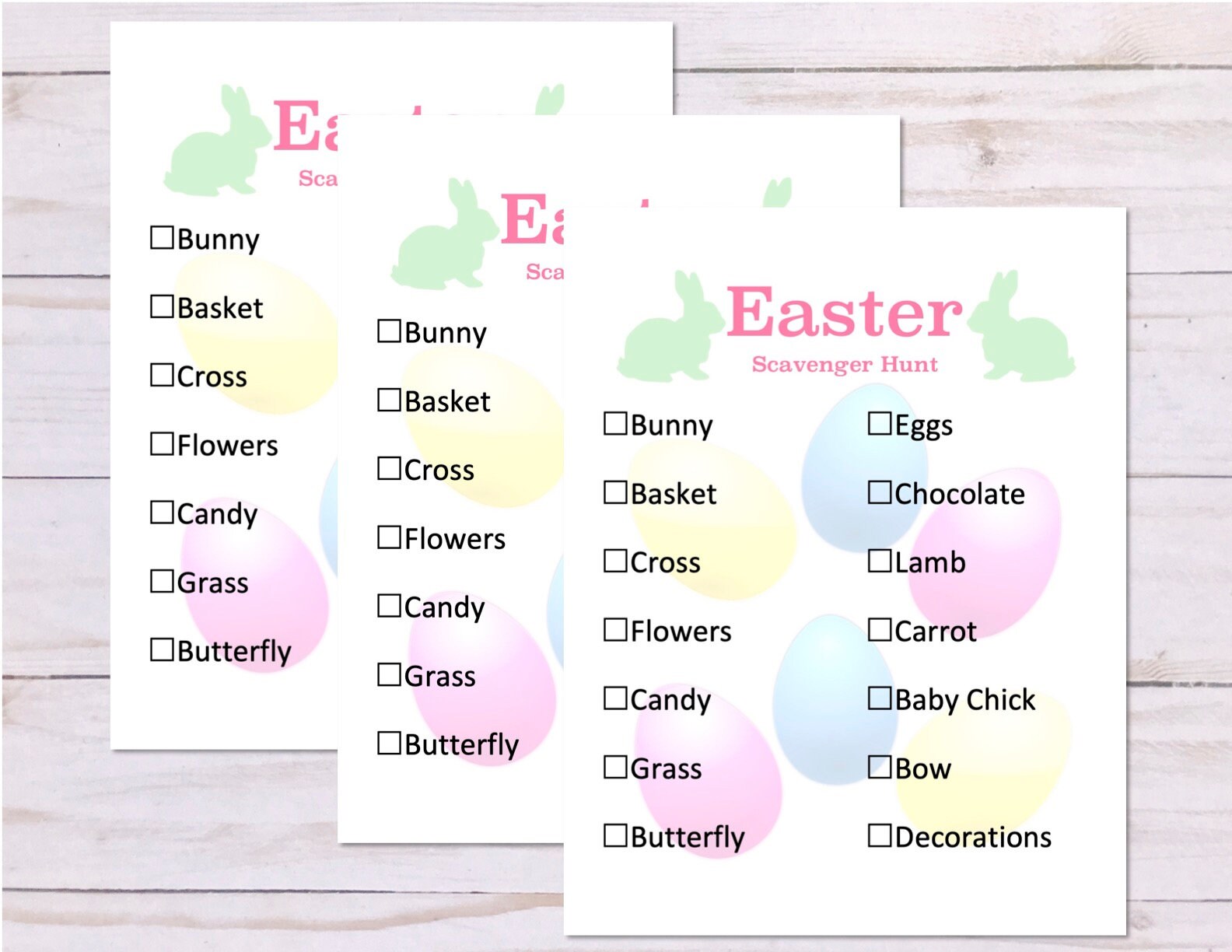 Easter Scavenger Hunt, Party Game Printable, Instant Download, Digital ...