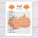 Set of 2 Fall Word Games, Word Search and Word Scramble, Autumn Party ...