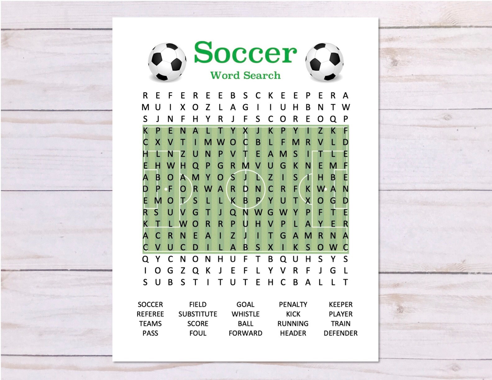 Set of 3 Soccer Games, Word Search, Word Scramble, Anagram, Soccer ...