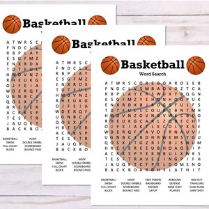 Set of 3 Basketball Games, Word Search, Word Scramble, Anagram ...