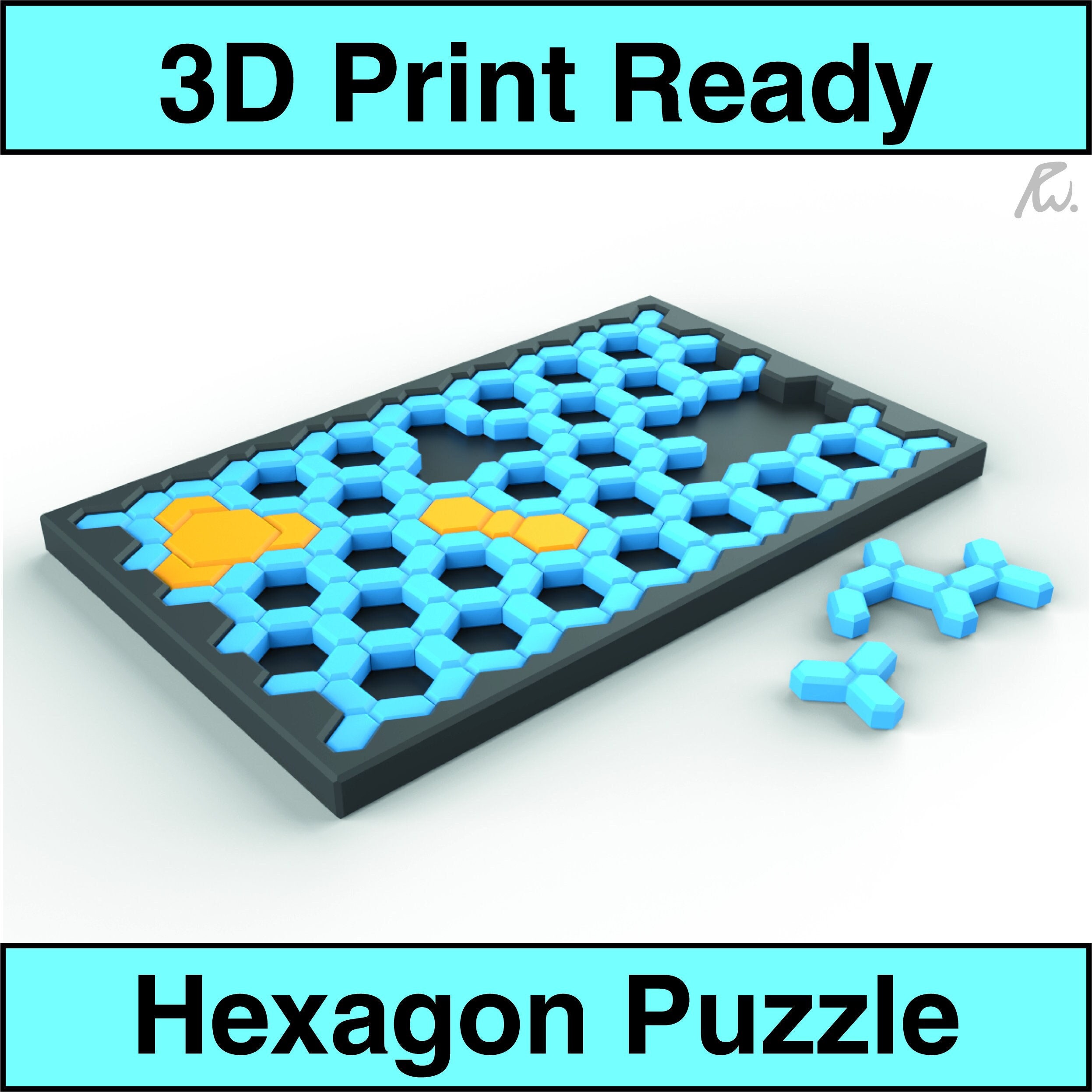 3D Printing Hex Puzzle - Digital STL Files - Etsy