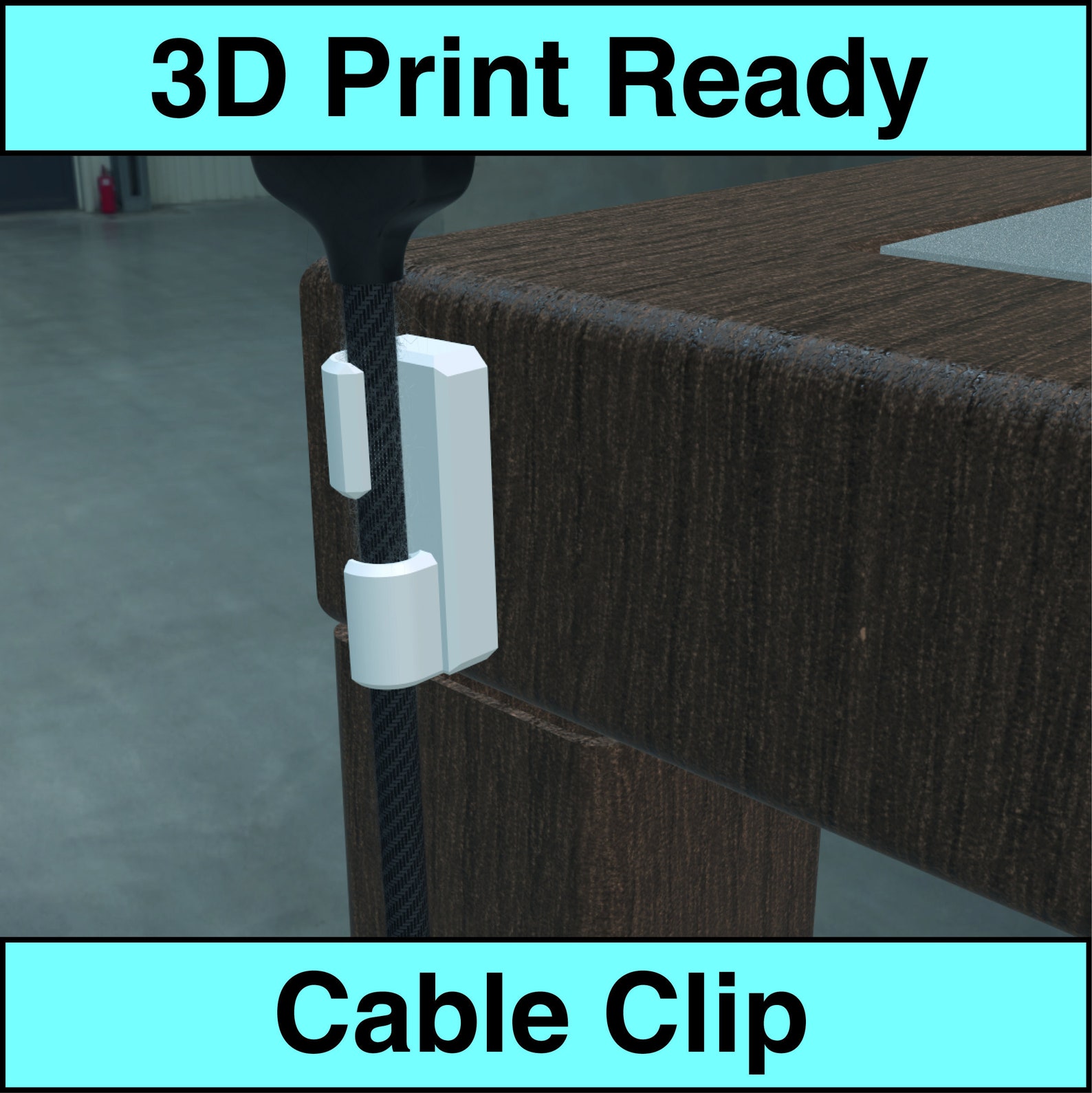 3D Printing Cable Clip Digital STL File - Etsy Canada