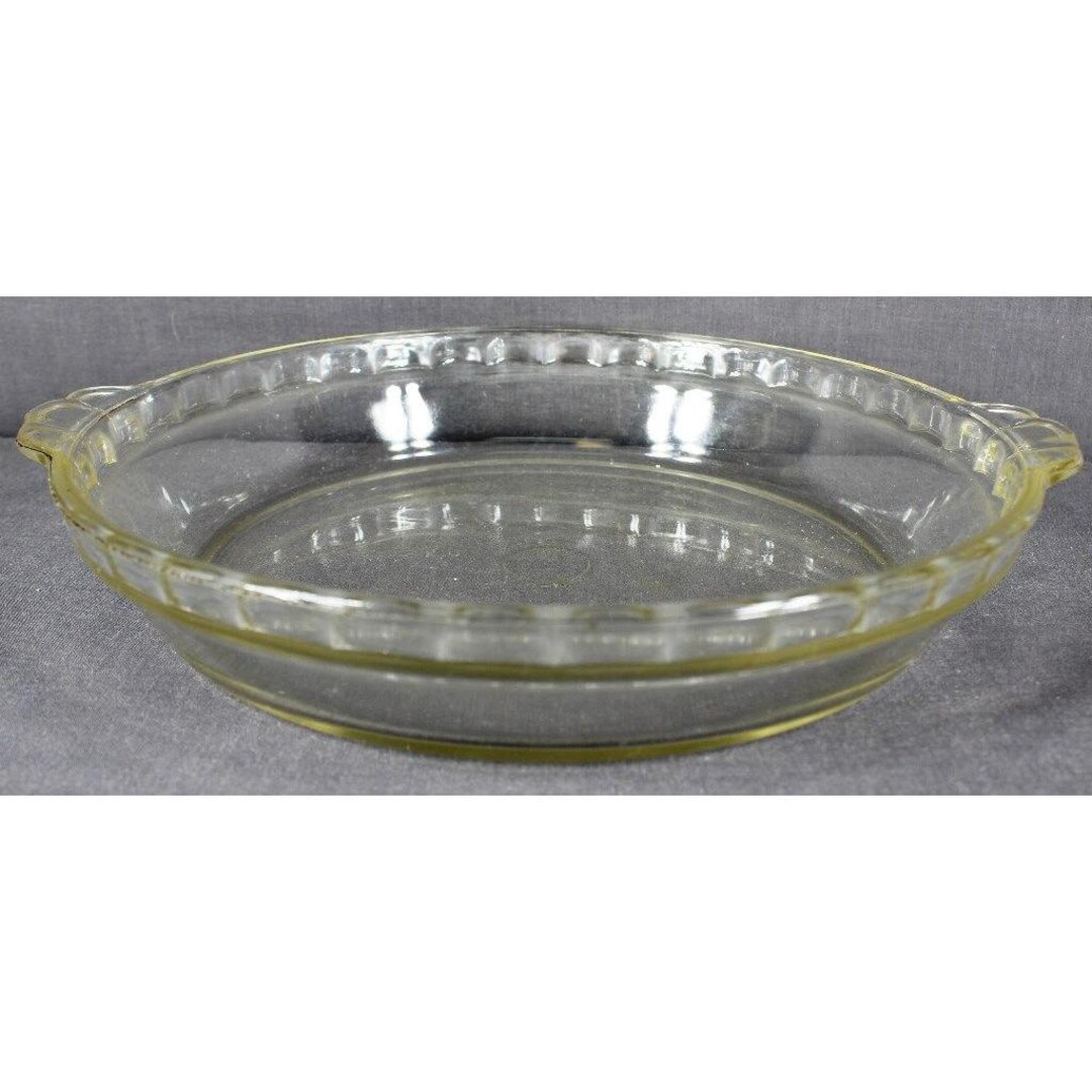 Pyrex Deep Dish Pie Plate Fluted Edge W/handles 229 Glass USA 9 1/2 Old ...