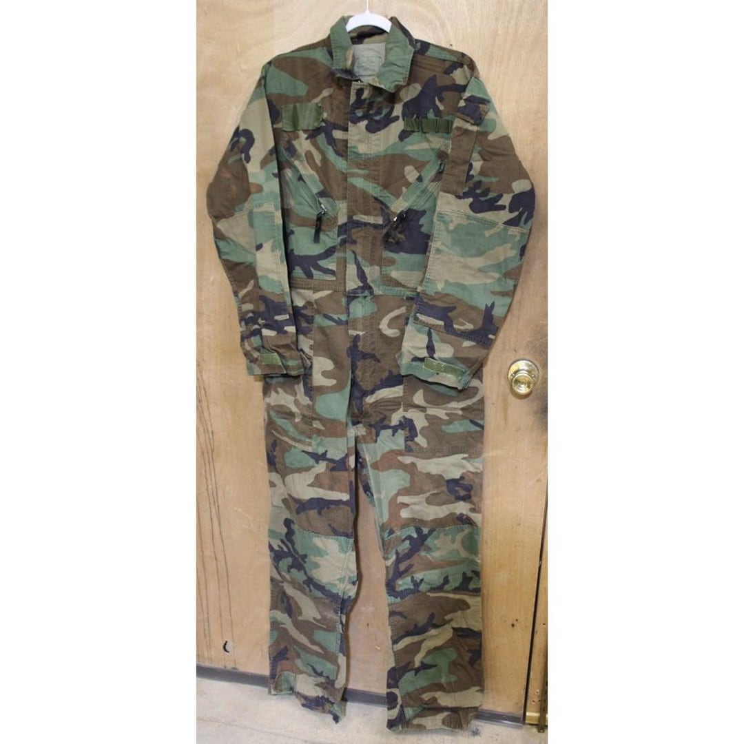 Woodland Camouflage Mechanics Coveralls Medium 50/50 Cotton & Nylon by ...