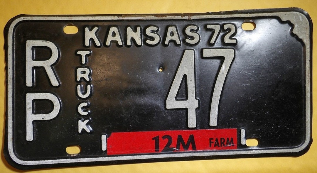 1972 Kansas Truck License Plate RP 47 Republic 12m County Chevy Ford - Etsy