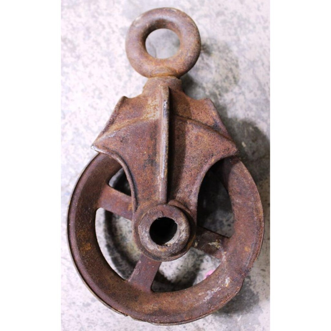 Vintage Iron Farm Barn Rope Pulley Steel Spoke 6" Wheel H27 - Etsy