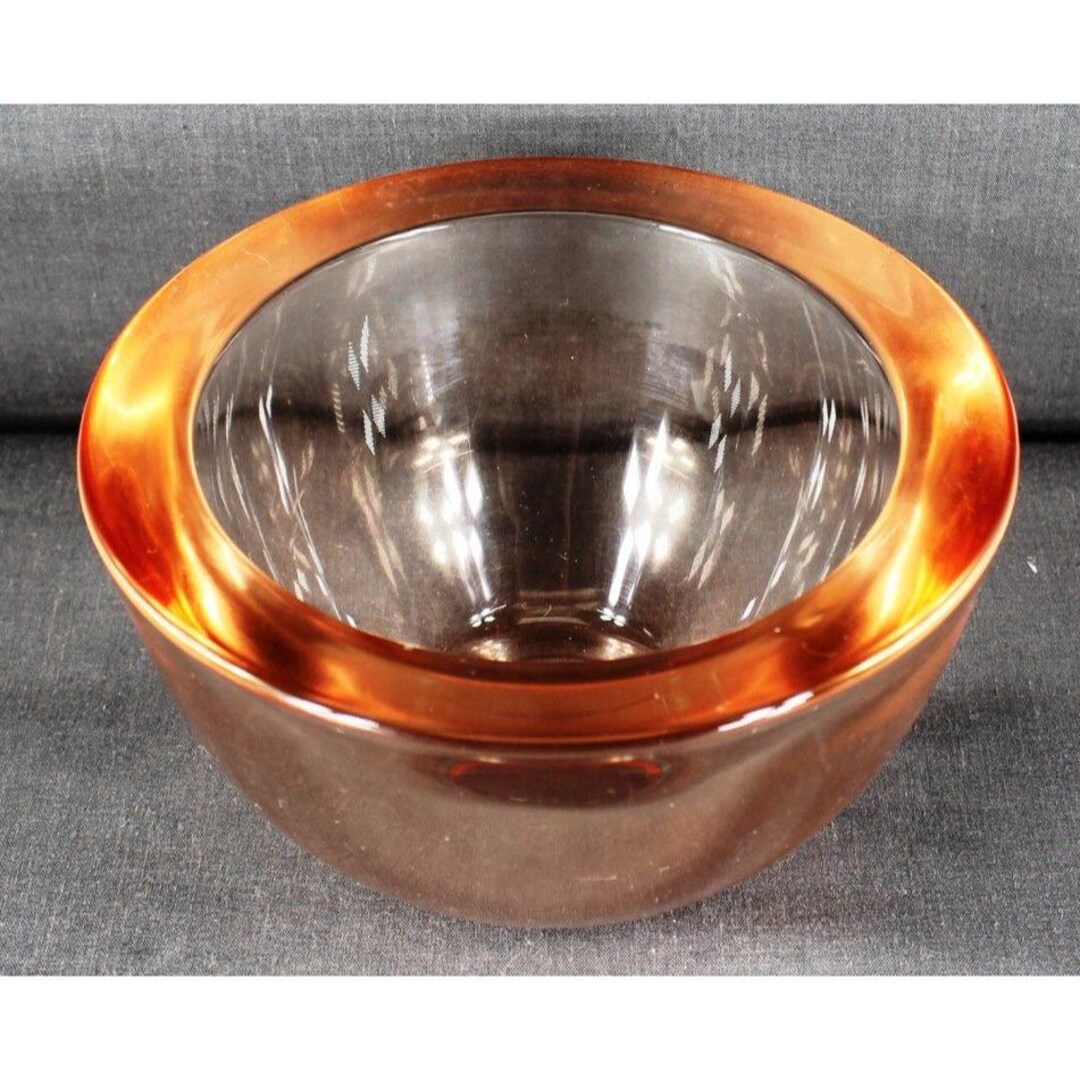 Vintage Mid-century Modern Cranberry Pink Murano Art Glass Bowl 1/2 ...