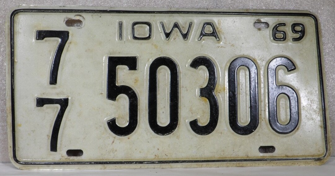 1969 Iowa Polk County License Plate Tag 77-50306 Ford Chevy - Etsy