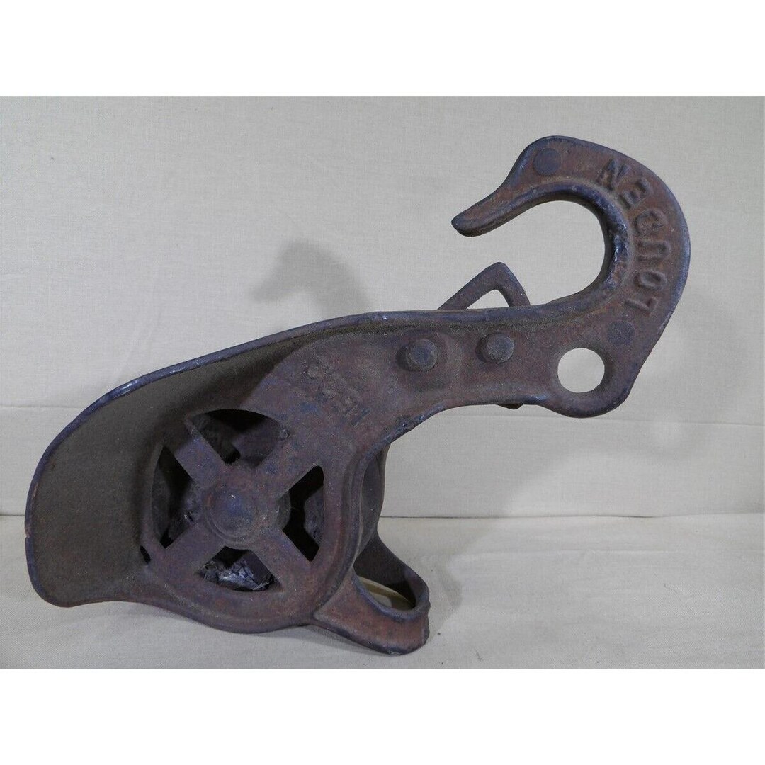 Vintage Louden Farm Barn 1522 1523 Cast Iron Rope Hay Trolley Drop ...