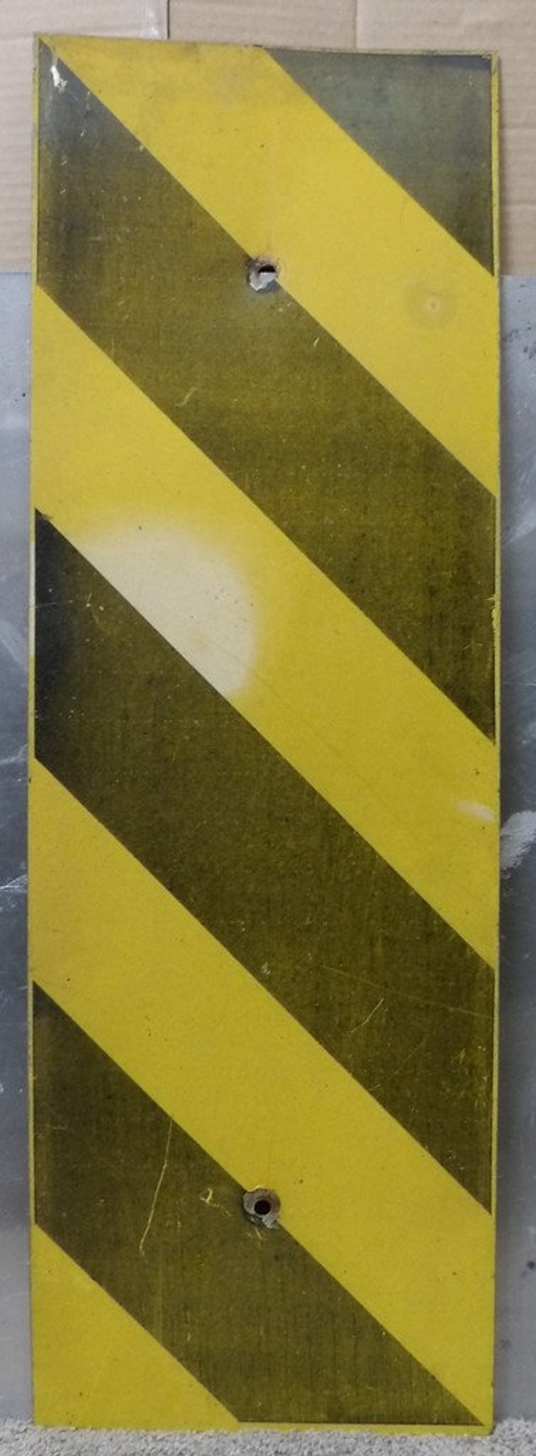 Retired Striped Highway Side Marker Caution Curve 36 Metal Road Street ...