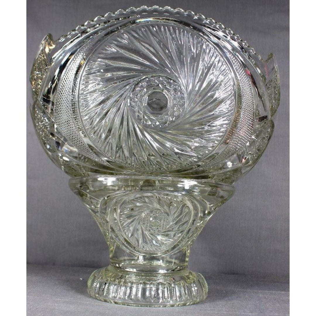 Mckee/smith Aztec Punch Bowl Base Pedestal Stand Pinwheel 12" by 13 ...