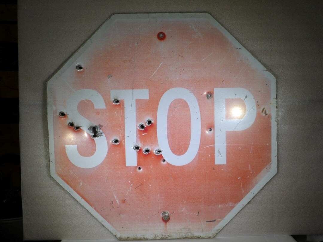 Letrero de STOP retirado 30 x 30 Señal de - Etsy España