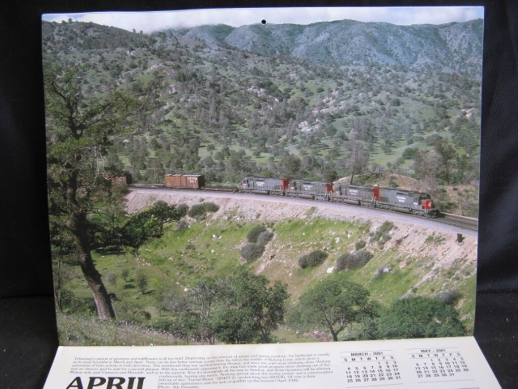 Home & Living Wall Decor Steamscenes Southern Pacific Calendar 2001 ...