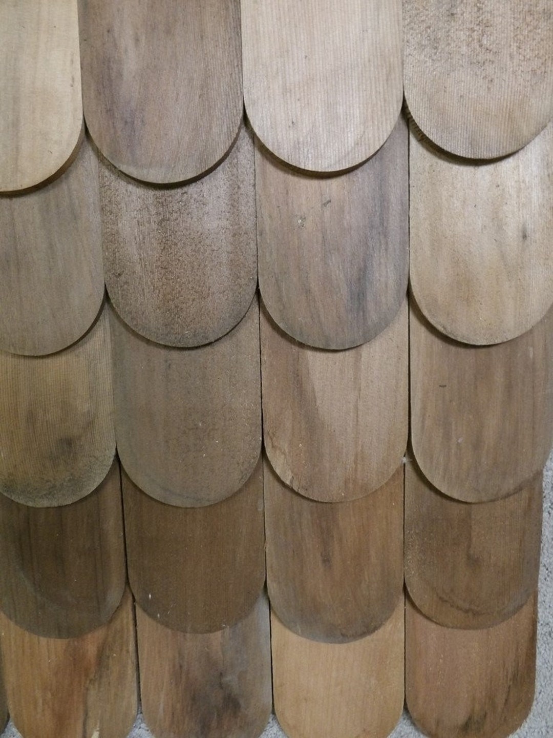 25 Natural Scalloped Half Round Cedar Wood Shingles 17 X - Etsy