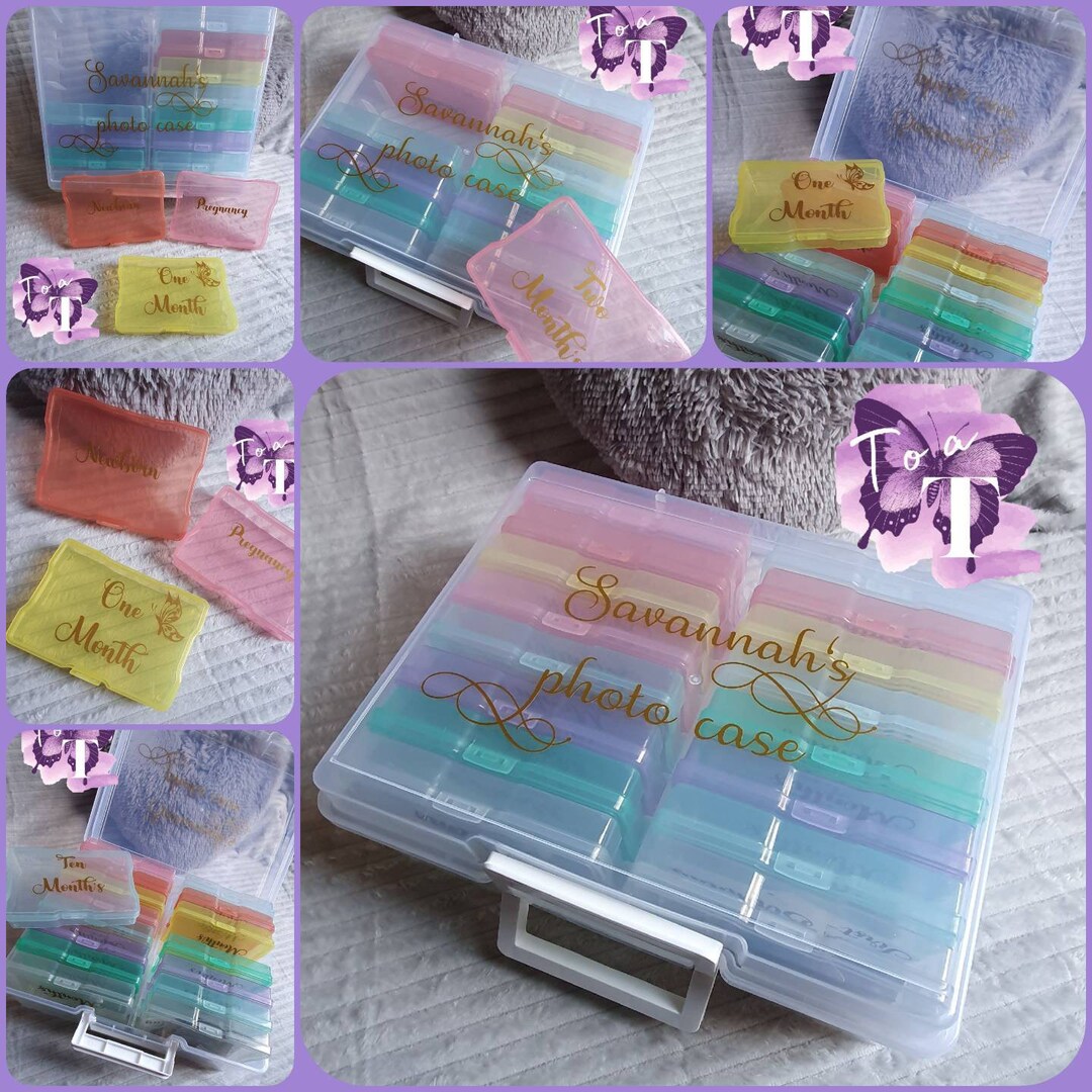 Personalised Rainbow Coloured Photo Storage Box! - Etsy