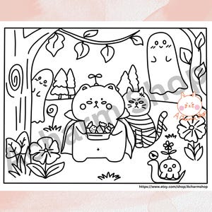 Kawaii Spooky Coloring Pages, Halloween Coloring Pages, Cute Coloring ...