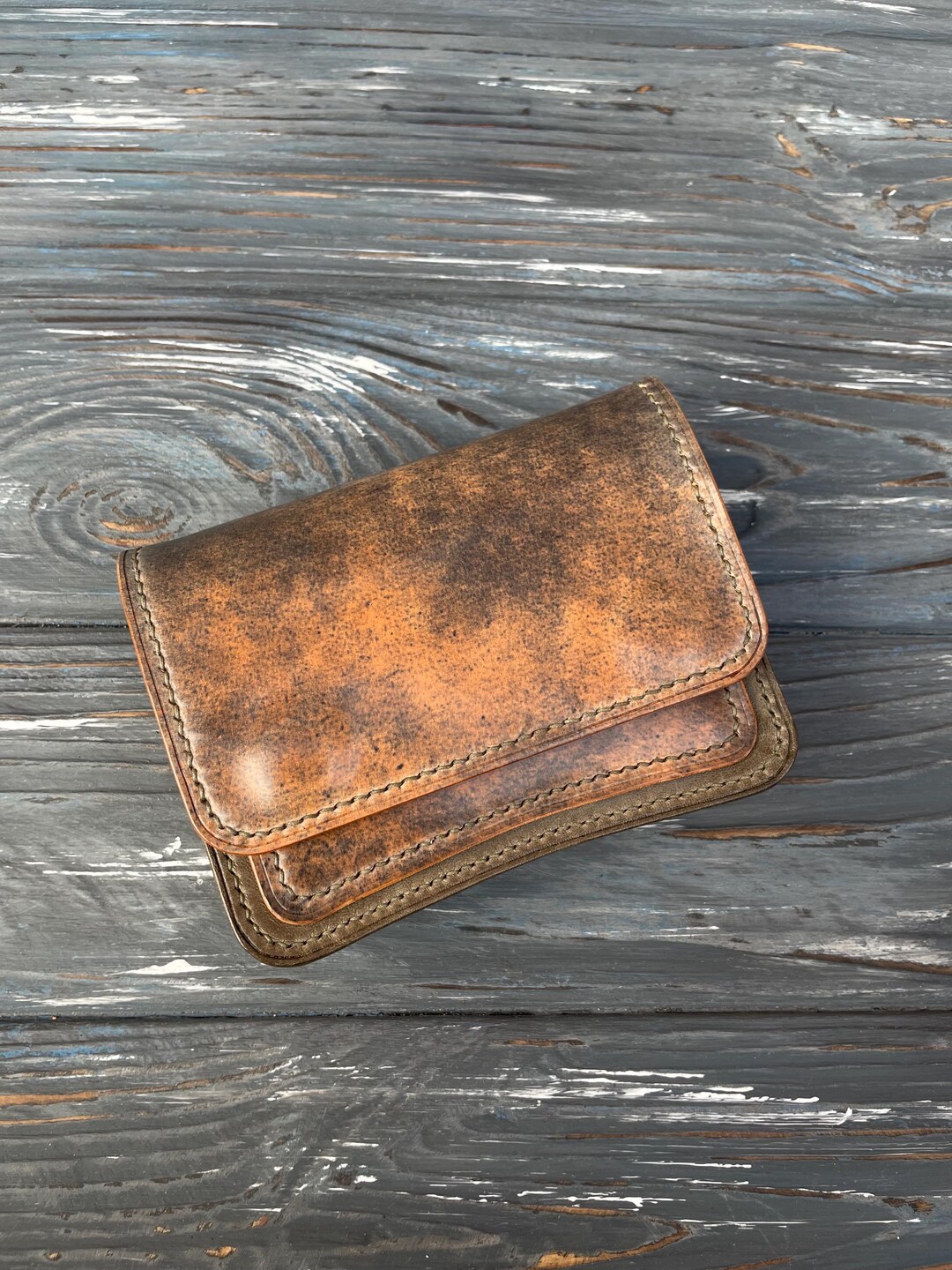 Wallet Shell Cordovan Marble Card Wallet Tracker Gift Men Chein Wallet ...