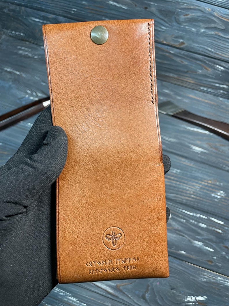 Leather Mini Edc Custom Wallet: Bifold Card Wallet - Etsy