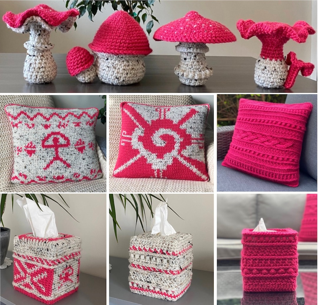 Matching Crochet Homeware Pattern Pack pdf - Etsy