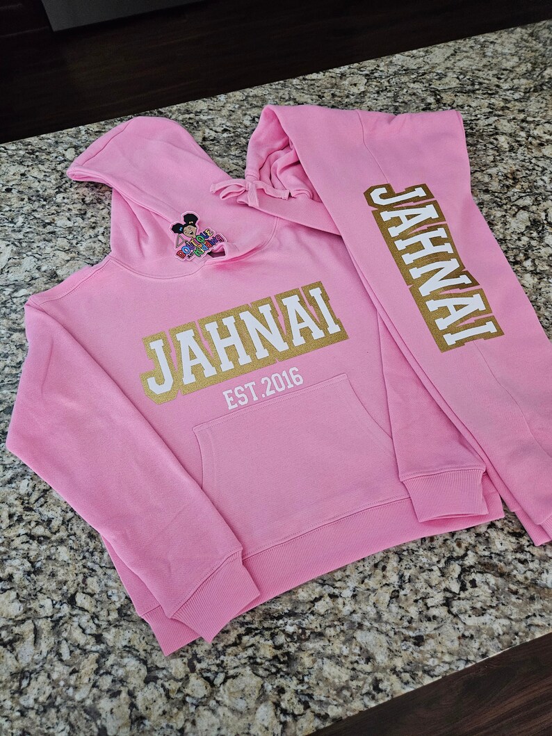 Personalized Vinyl Sweatshirt Suit/ 3D Puff Vinyl/ - Etsy