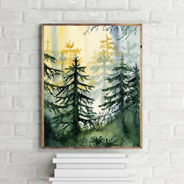 Abstract Forest Art - Etsy