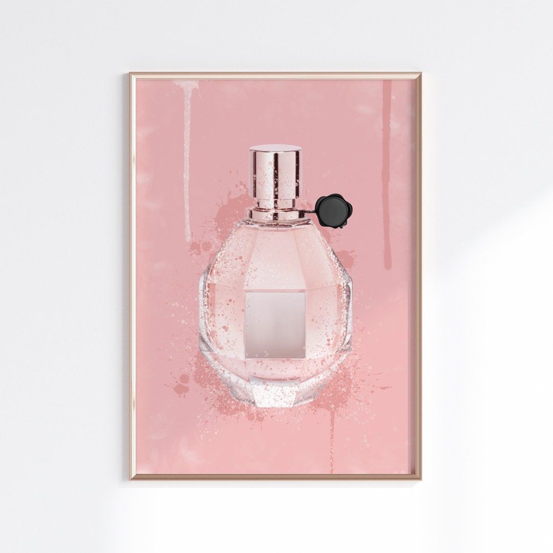 Pink Perfume Print | Available in A4 & A3 | Perfume Prints - Etsy UK