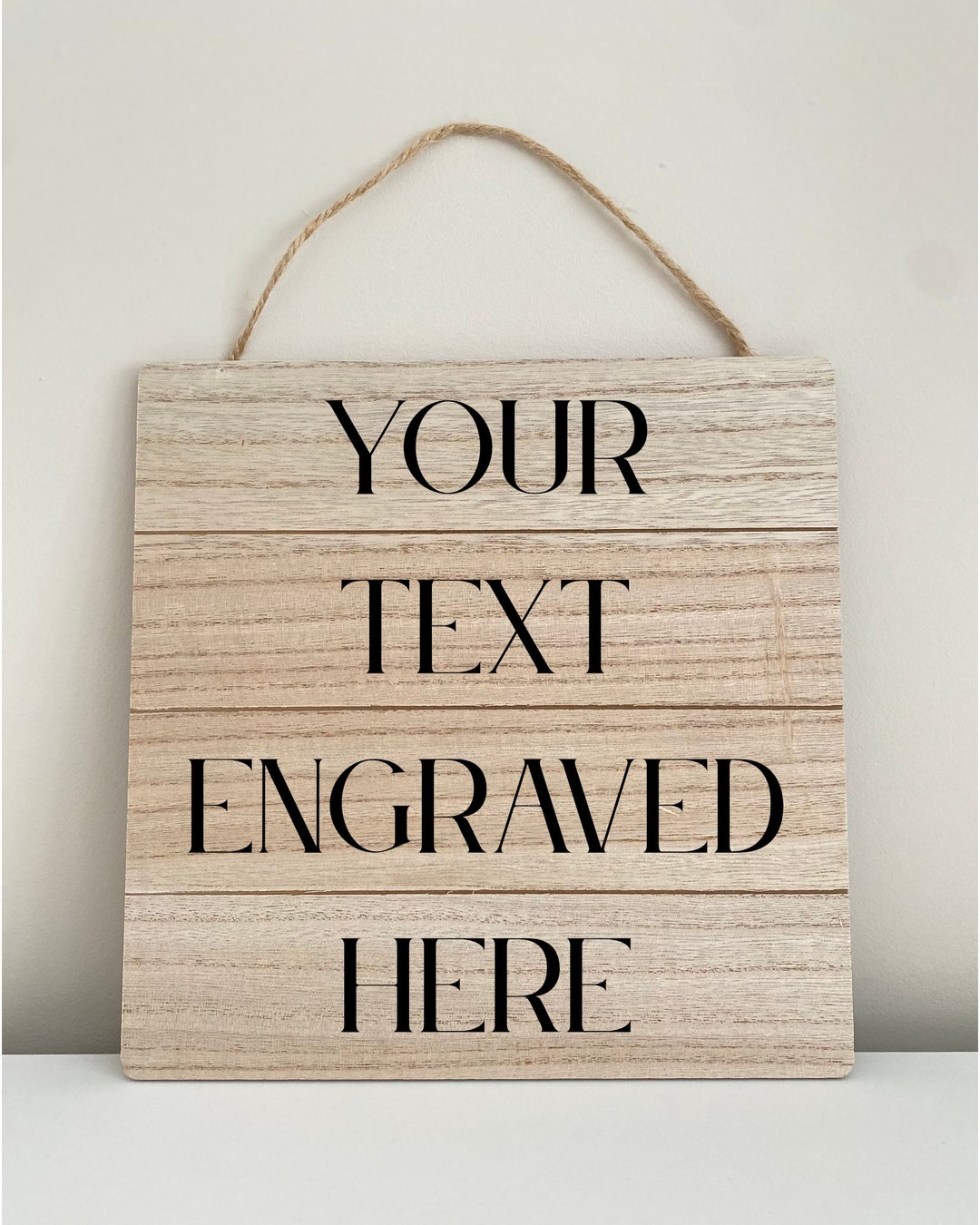 Personalised Wooden Square Sign | Custom Engraved Sign | Personalised ...