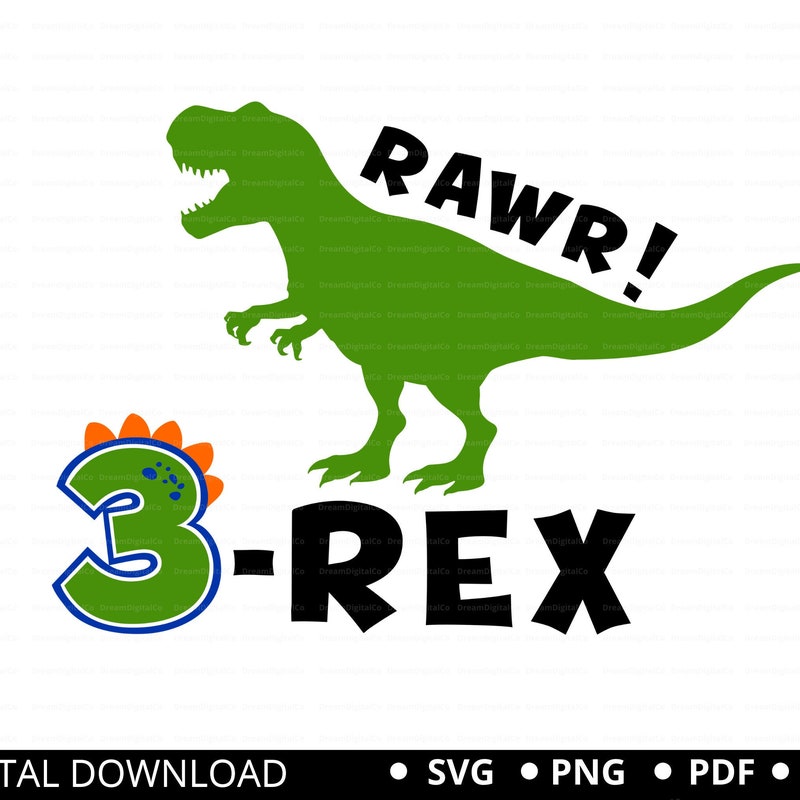 Three Rex Svg - Etsy