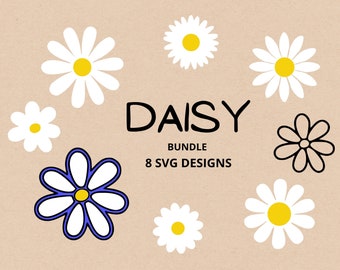 Retro Daisy Png, Flower Svg, Floral Svg, Daisy Svg, Spring Svg, Daisy ...