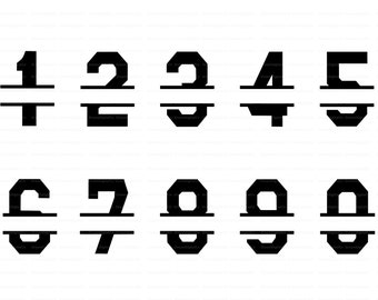 Split Number Monogram Frame SVG Cricut Cut File Clipart - Etsy