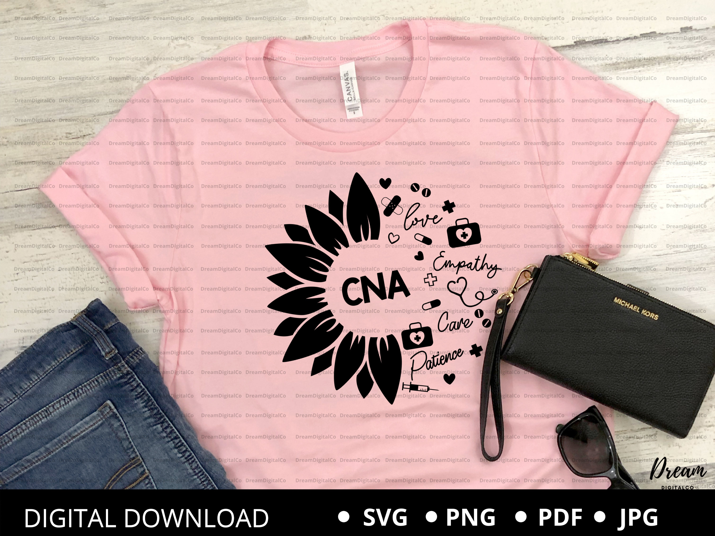 Sunflower Nurse Life Svg CNA Life Svg Medical Tool Svg - Etsy