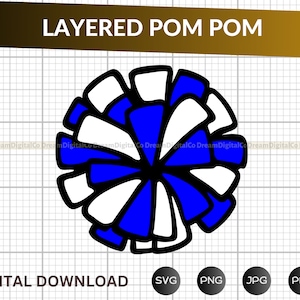 Cheerleading Pom Pom Svg, Cheer Svg, Pom Pom Svg, Cheerleader Svg ...