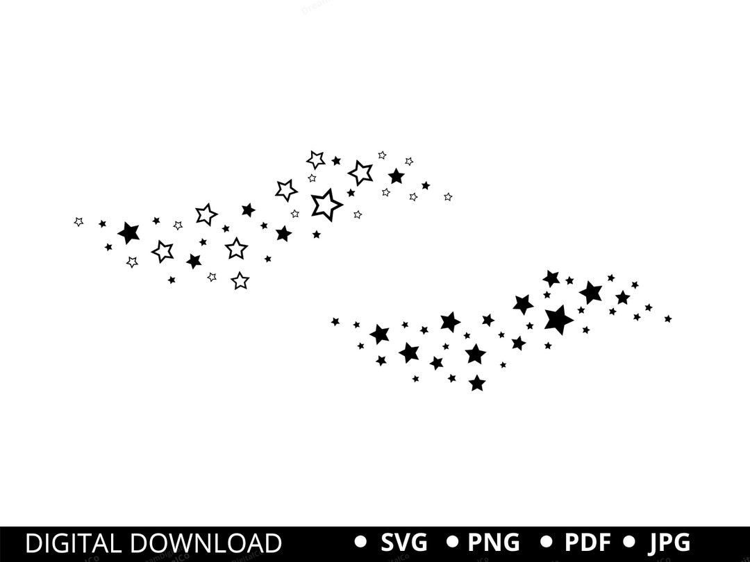 Stars Svg, A Wave of Stars Svg, Stars Background Svg, Galaxy Svg, Star ...