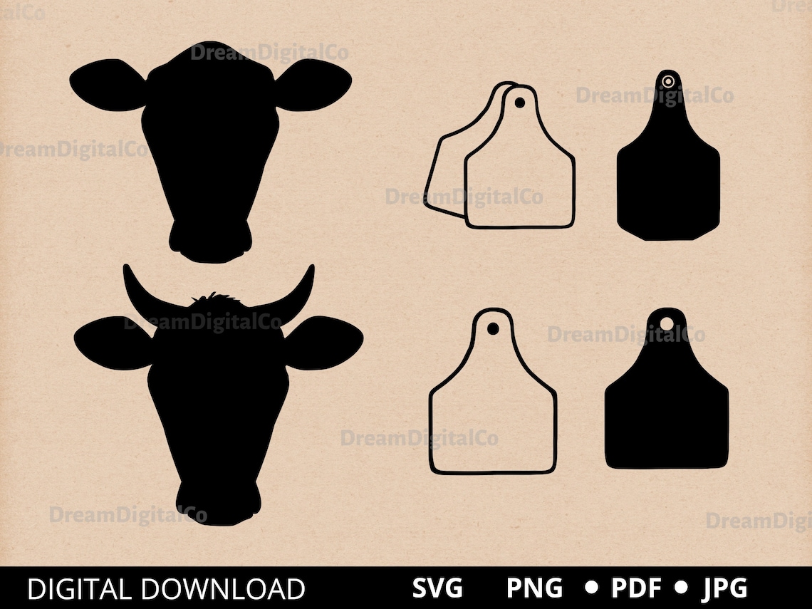 Cow Tag, Ear Tag Svg, Eartag Svg, Cattle Ear Tag Svg, Cow Ear Tag Svg ...