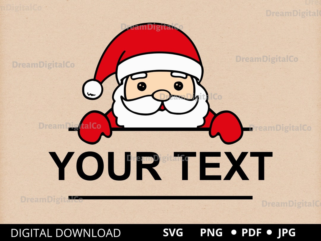 Santa Split Monogram SVG Christmas Santa Claus Split Frame - Etsy UK