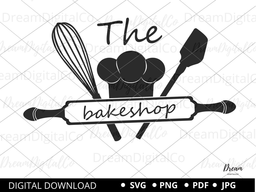 Baking SVG, Baking Monogram SVG, Kitchen SVG, Kitchen Baking Utensils ...