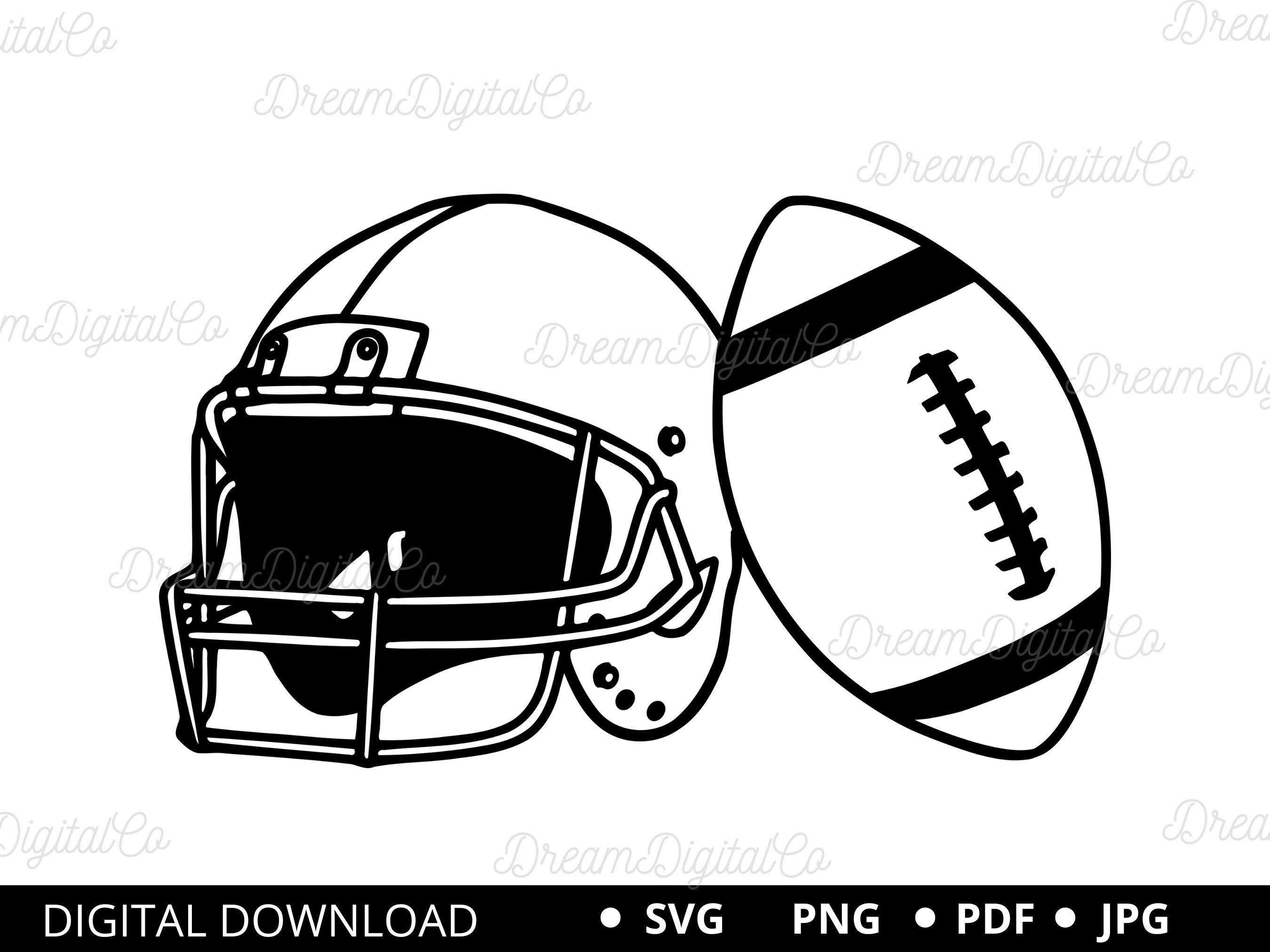 Football Helmet Image, Football Cut Files, American Football, Vector ...