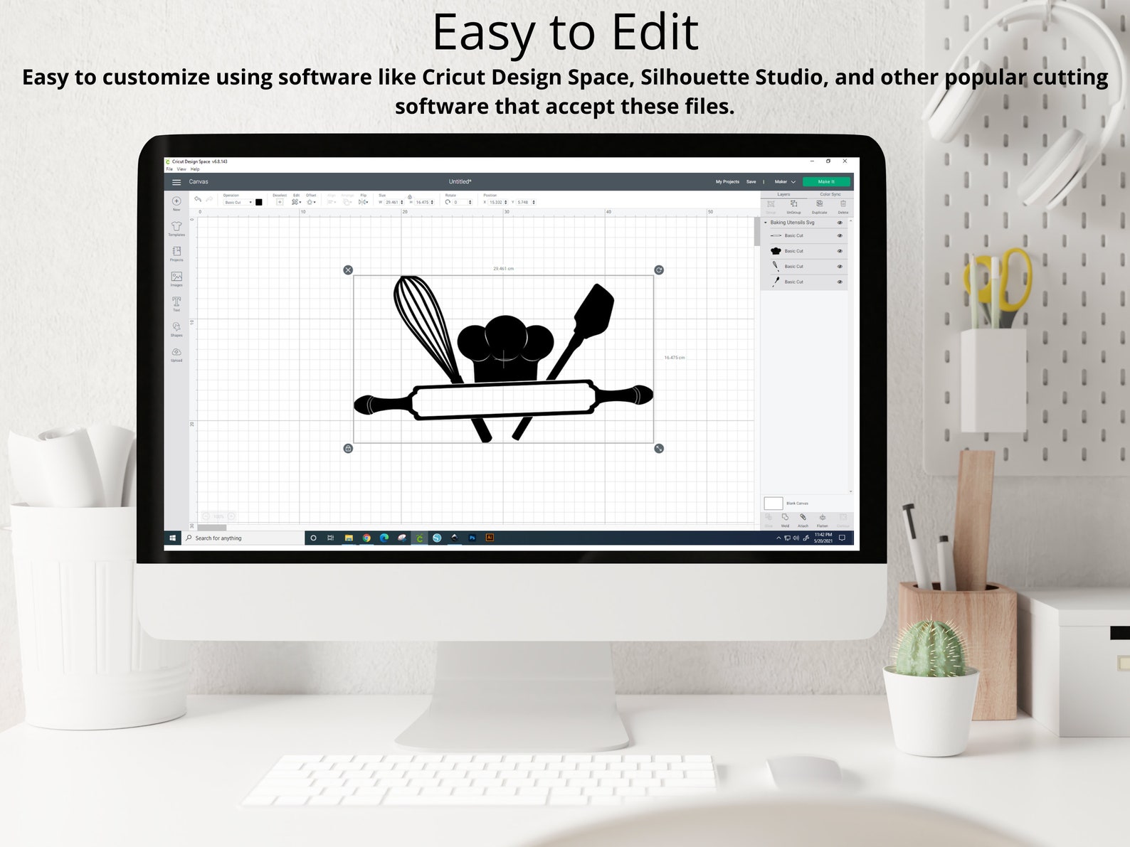 Baking SVG Baking Monogram SVG Kitchen SVG Kitchen Baking - Etsy