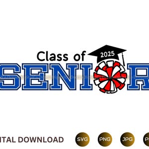 Cheer Senior 2025 SVG, Class of 2025 Svg, Senior Cheerleader Svg ...